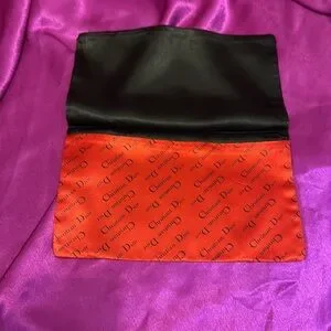 Dior | Bags | Christian Dior Red And Black Pouch | Poshmark